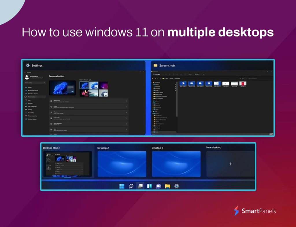 How to Use Windows 11 Multiple Desktops - Useful Guide - SmartPanels